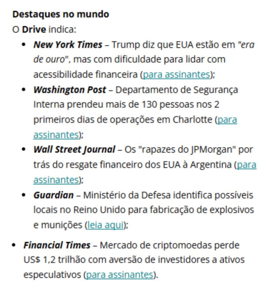 » NOTÍCIAS DO DIA – Dia 18 de Novembro de 2025